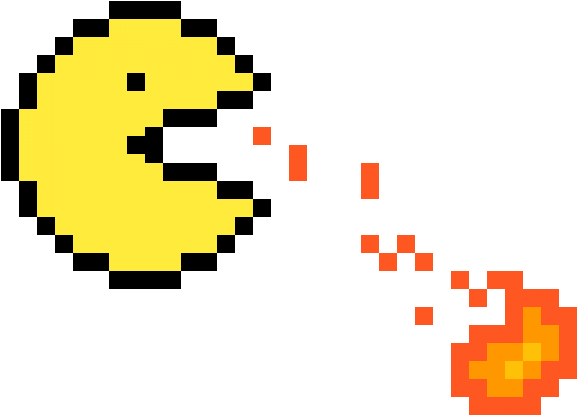 Download Pac Man Fire Gif - Pacman Pixel Png Gif - Full Size PNG Image ...