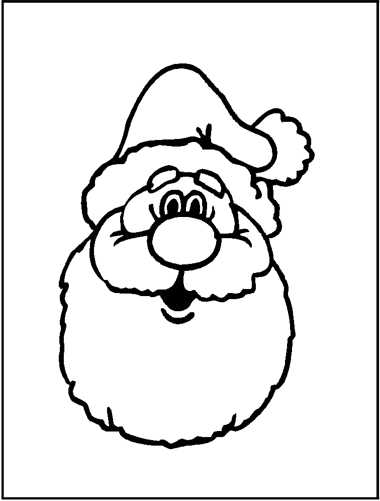 Download Transparent Gallery Santa Head Coloring Page - Father ...