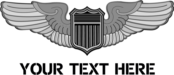 Download Personalized Pilot Wings Neck Tie - Air Force Navigator Badge ...