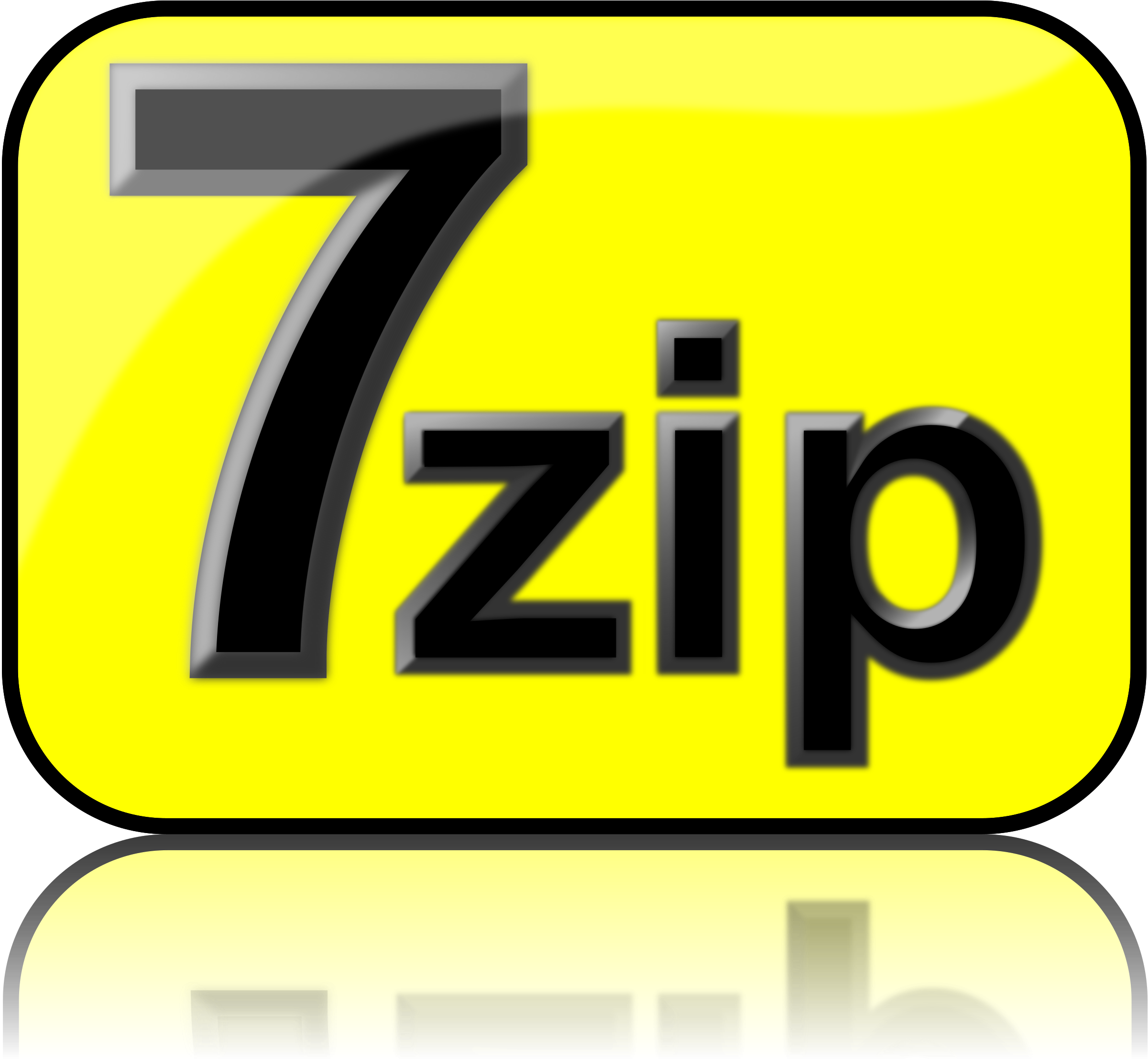 Download Transparent This Free Icons Png Design Of 7zip Glossy Extrude Yellow - 7-zip - PNGkit
