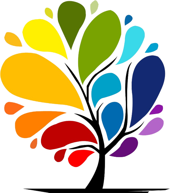 Download Vector Rainbow Tree - Full Size PNG Image - PNGkit