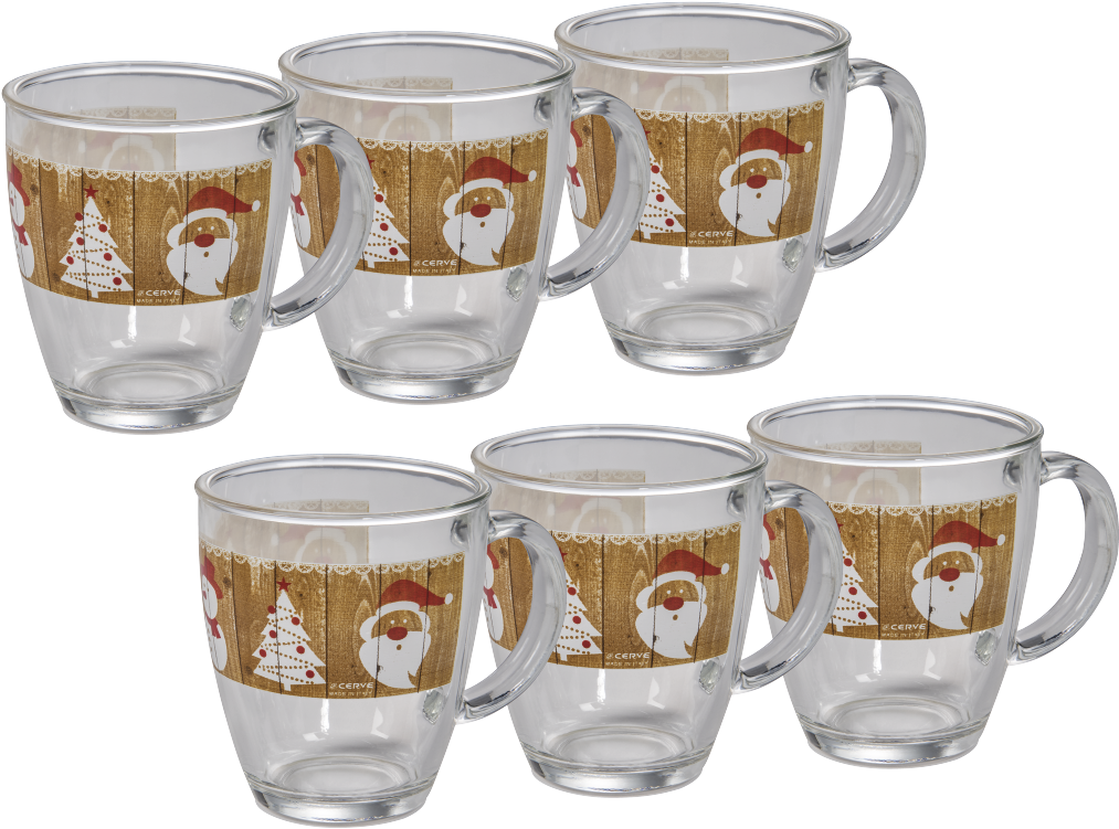 Download "x-mas" Glass Cup, 380 Ml, 6 Pcs - Cup - Full Size PNG Image ...