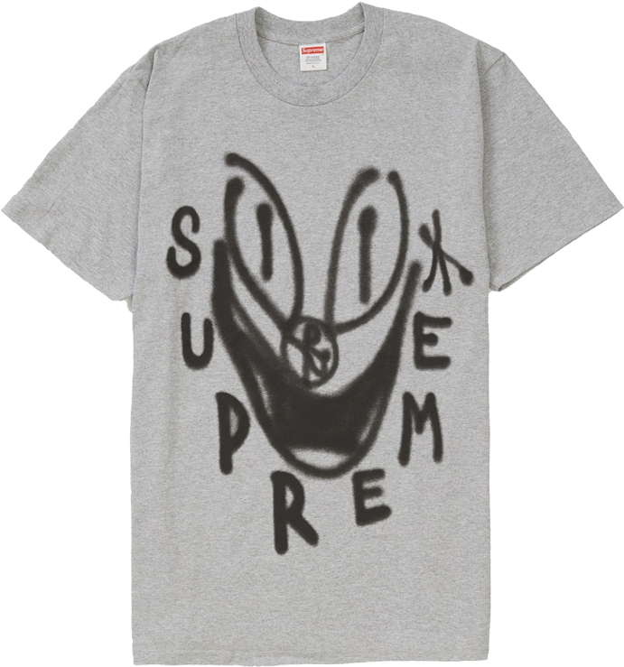 Download Supreme Smile Tee Grey - Supreme Smile Tee White - Full Size ...