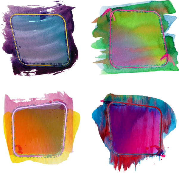 Download Watercolor Background Frame Box - Watercolor Painting - Full ...