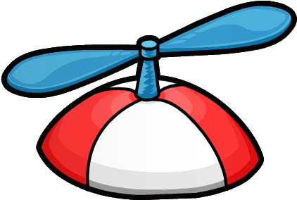 Download Green Puffle's Propeller Cap Art - Propeller Hat Clip Art ...
