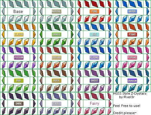 Download Z-crystals - Pokemon All Z Crystals - Full Size PNG Image - PNGkit