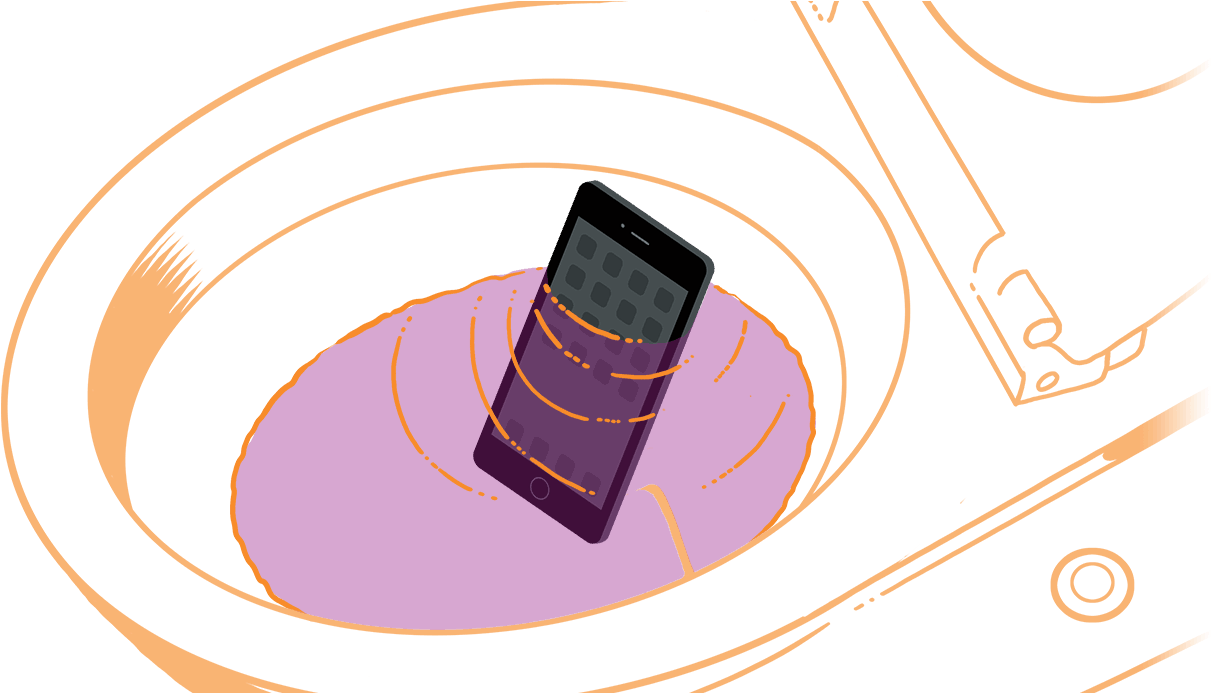 Download Illustration Of A Phone Dropped Into A Toilet Causing ...