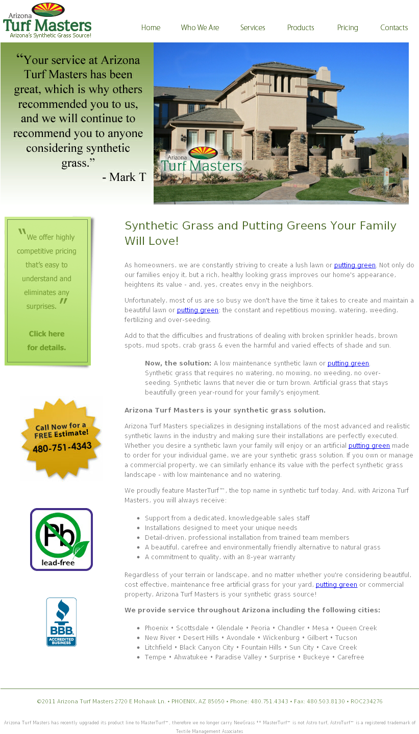 Download Arizona Turf Masters Competitors, Revenue And Employees - Lead ...